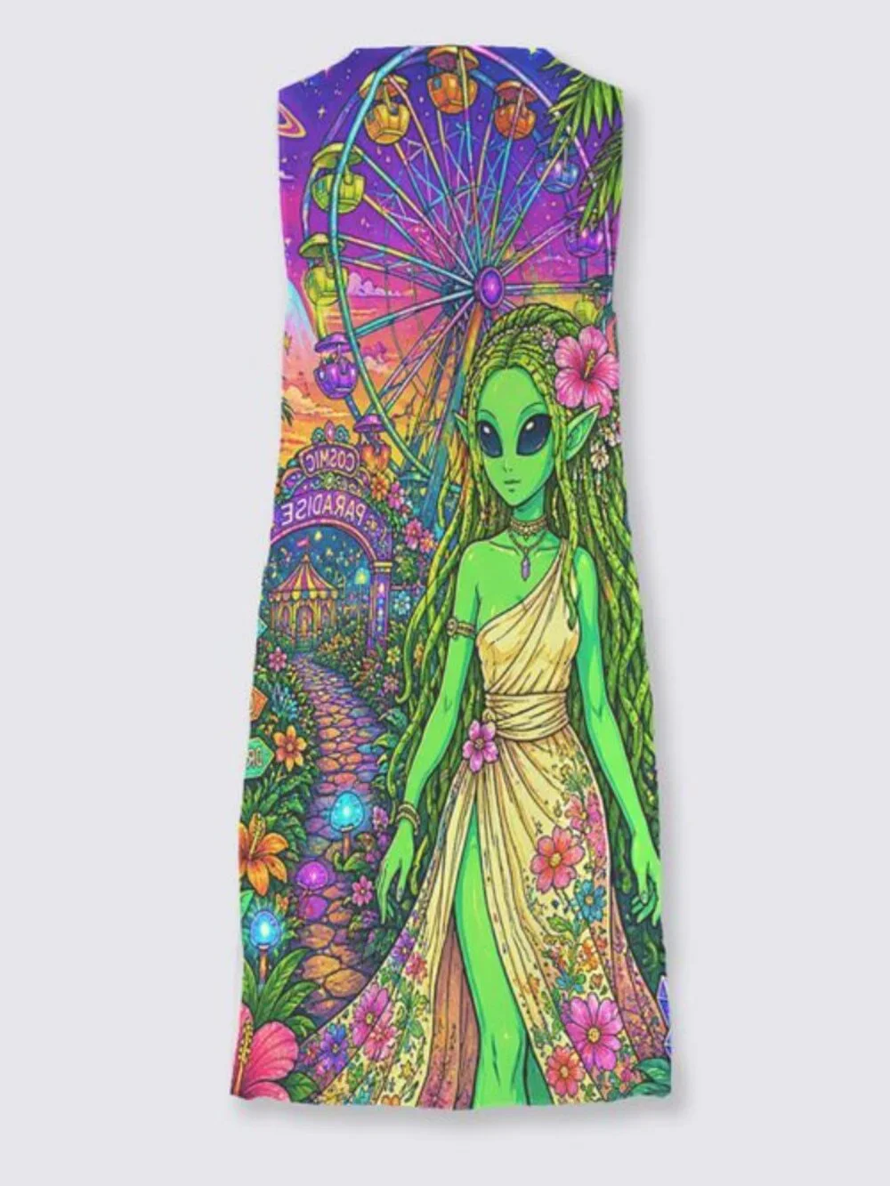 Hand Crafted | Sweaters | Clara Vest In Woven Chiffon Cosmic Paradise ...